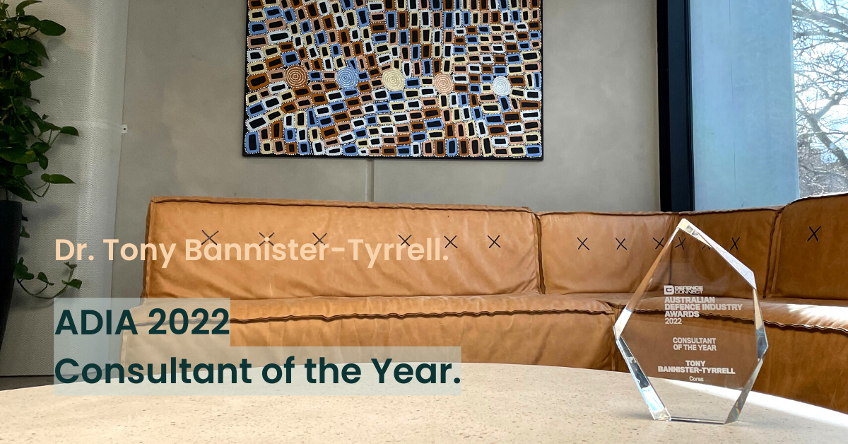 Dr Tony Bannister-Tyrrell - ADIA Consultant of the Year 2022 - Coras